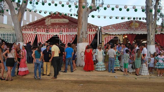 Fiestas Mayores comienza el montaje de las casetas de la Feria de Utrera