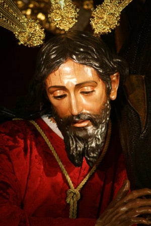 Imagen en blanco y negro de Jesús Nazareno de La O