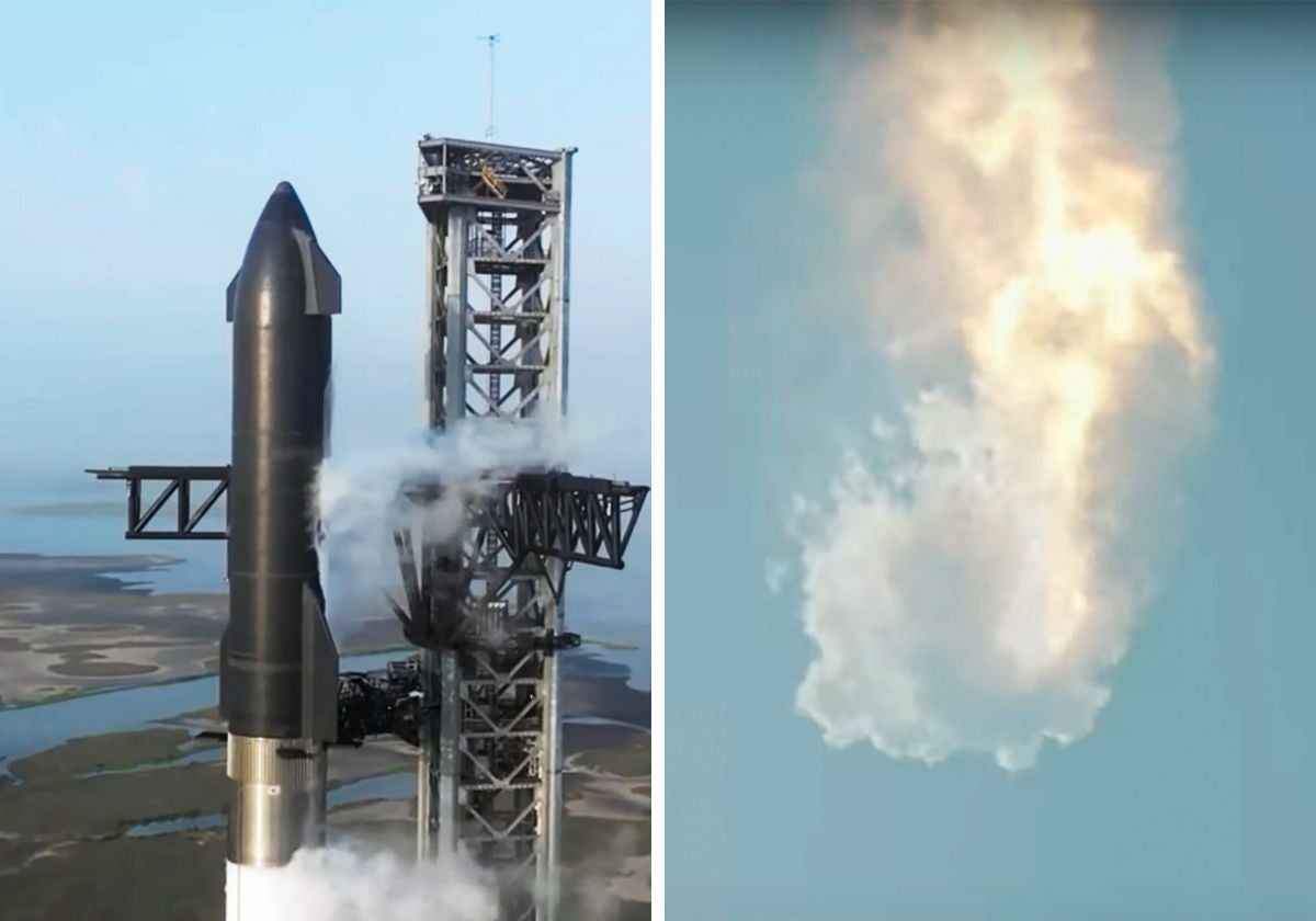 Vídeo: Así ha sido la explosión de la nave Starship de Elon Musk minutos después de su despegue