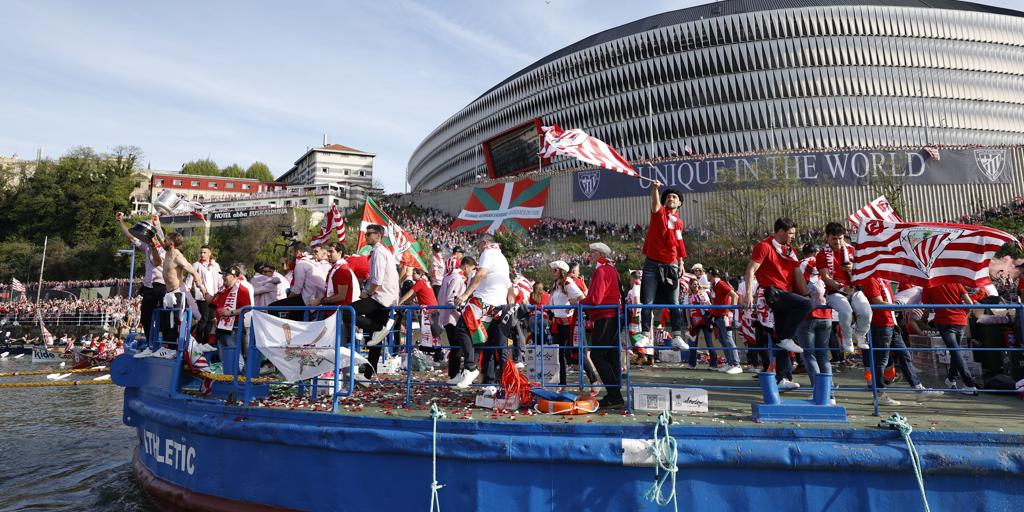 Celebración del Athletic de Bilbao en la gabarra, en directo: última ...