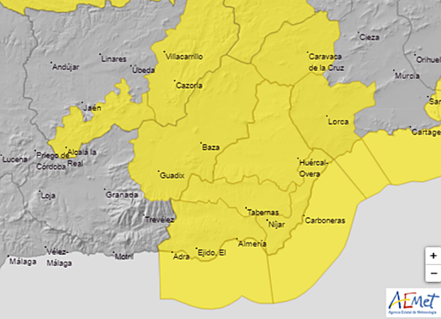 La Aemet activa las alertas por lluvia y viento en seis provincias de ...