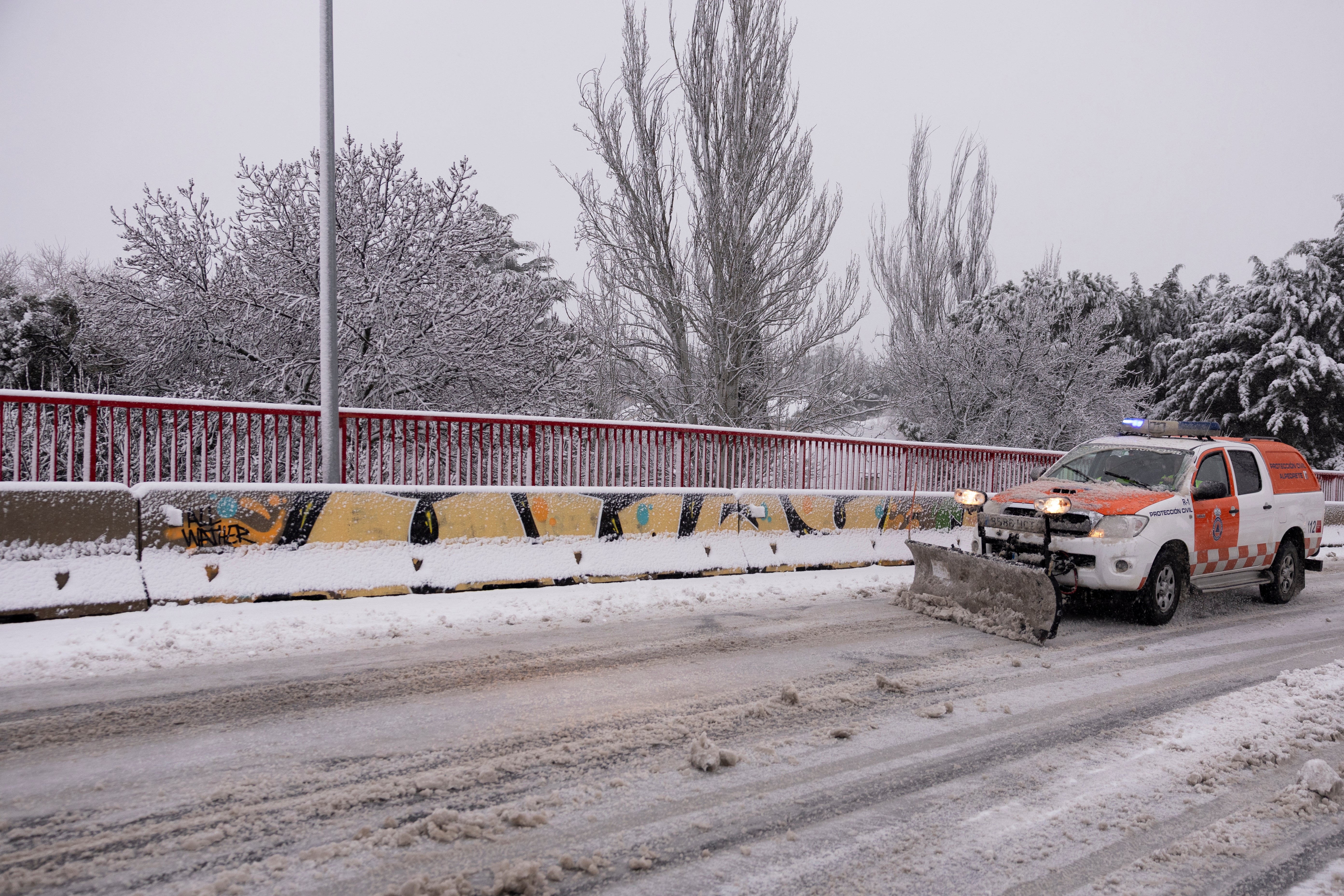 El temporal de nieve en Madrid, en imágenes