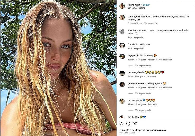 Muere la modelo Sienna Weir en un accidente de caballo a los 23 años