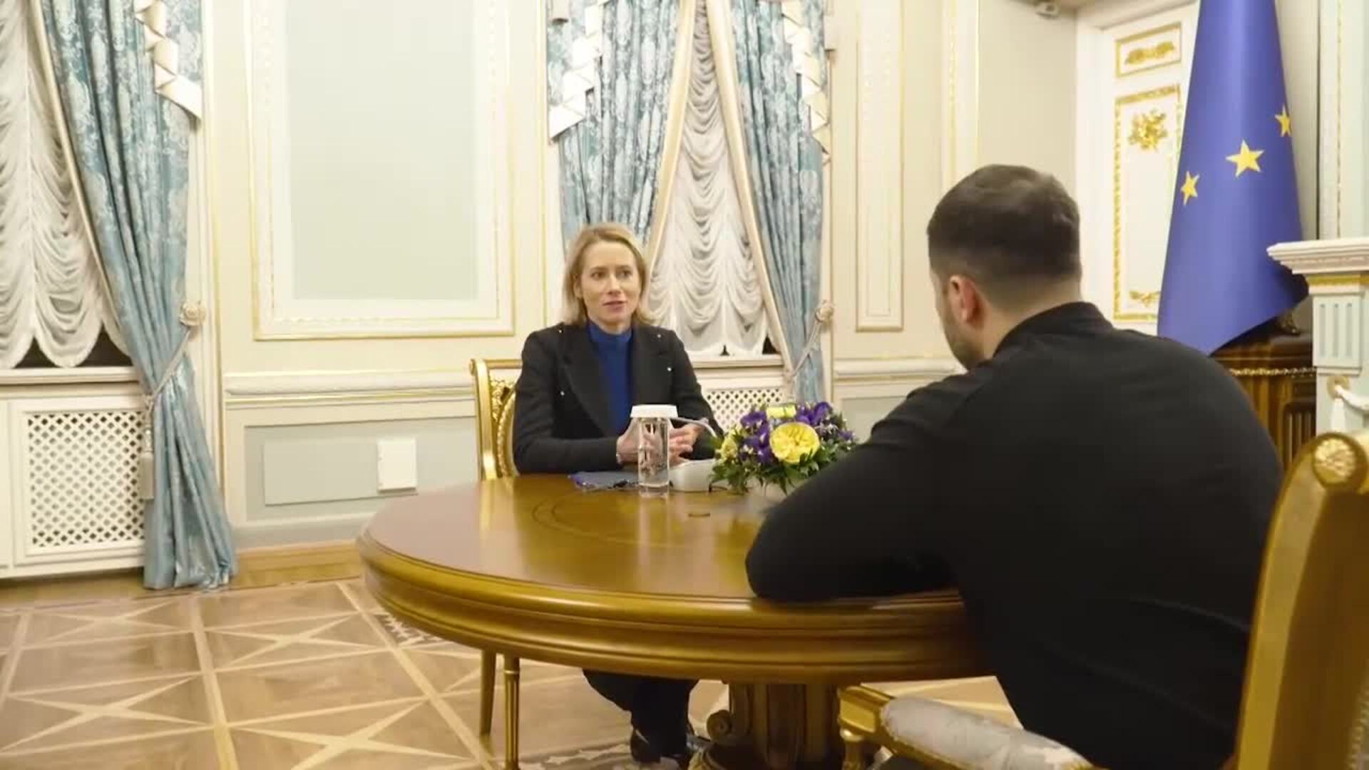 Kaja Kallas realizan su primera visita oficial a Kiev