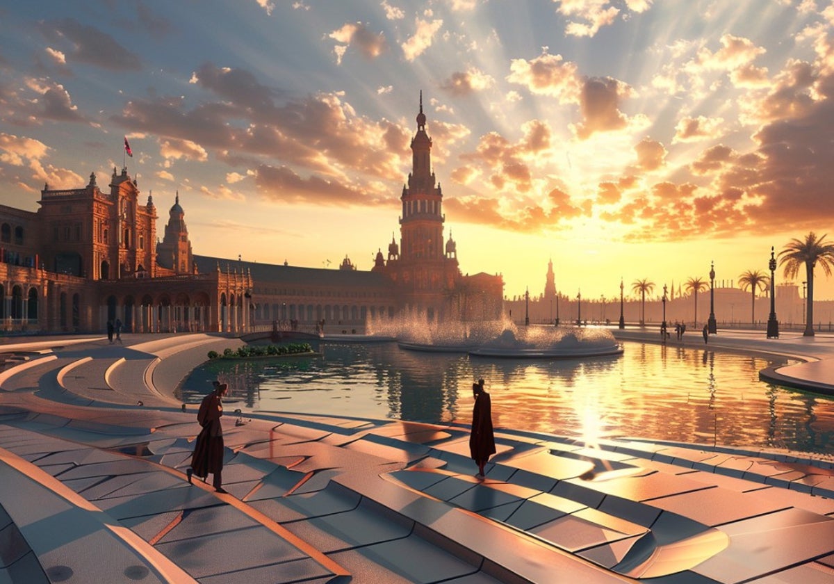 Así sería la Sevilla del futuro, según la inteligencia artificial Así sería la Sevilla del futuro, según la inteligencia artificial