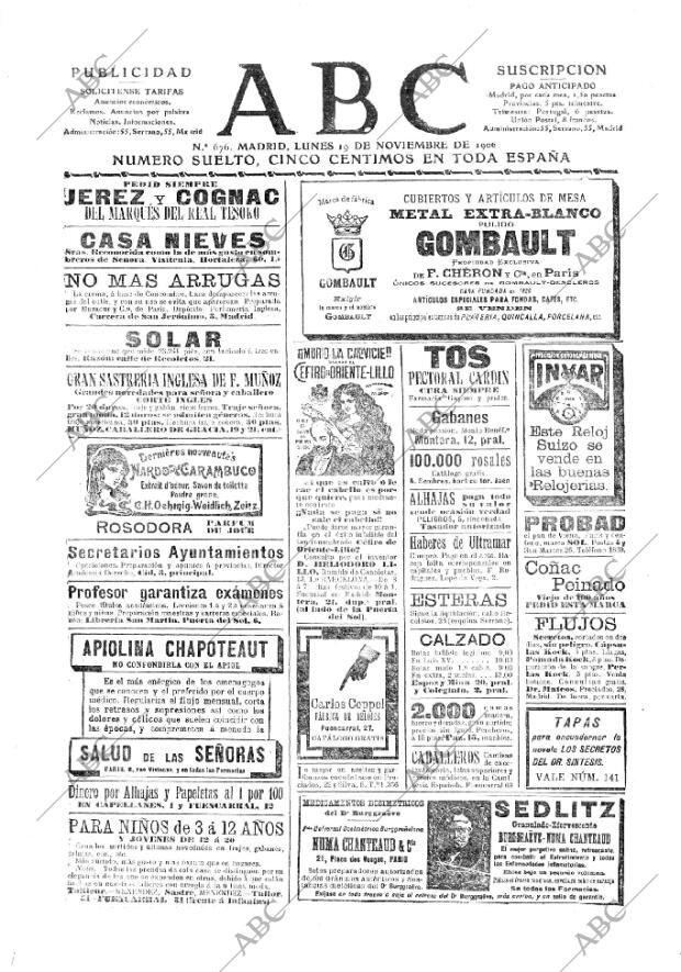 Hemeroteca, periódicos ABC de la historia - Archivo ABC