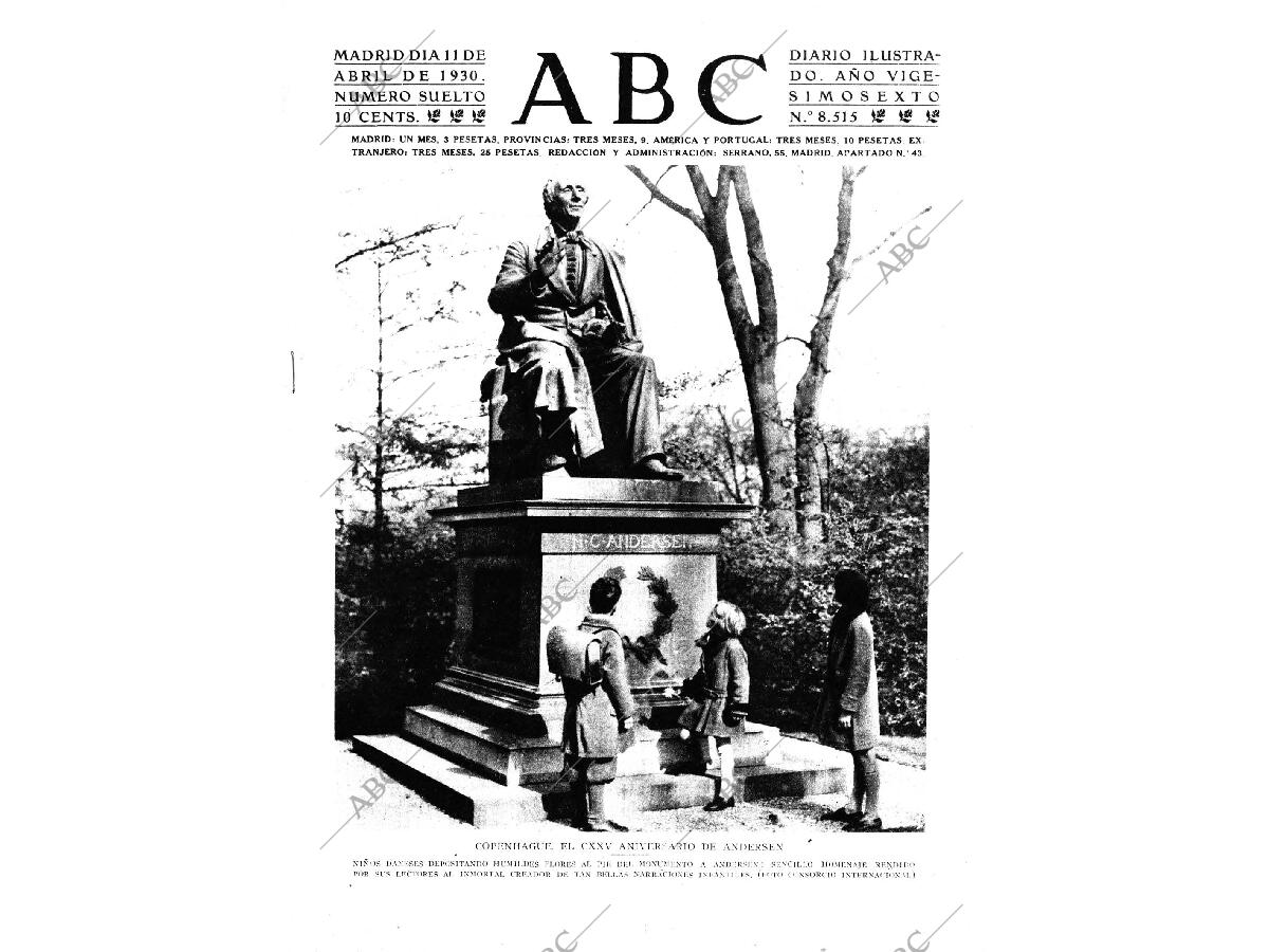 Periódico ABC MADRID 11-04-1930,portada - Archivo ABC