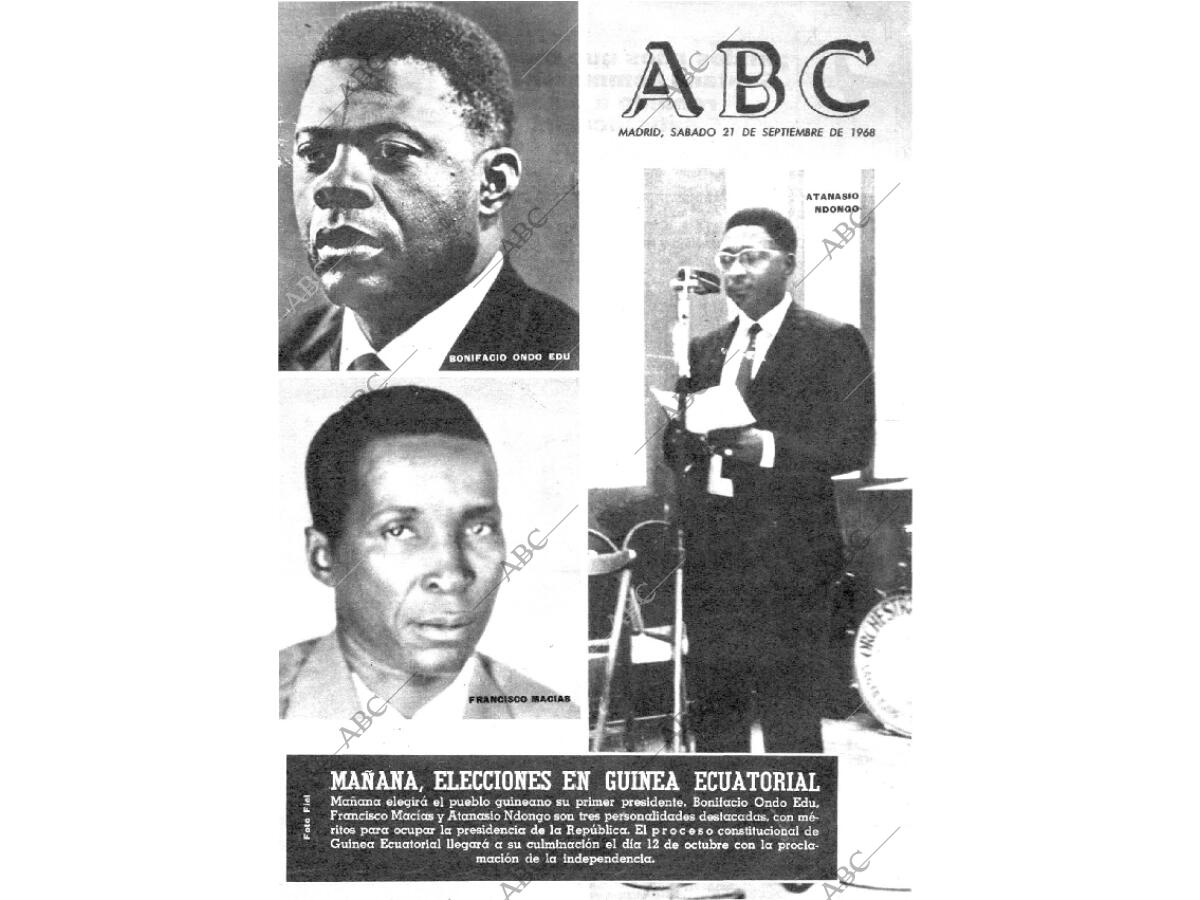 Periódico ABC MADRID 21-09-1968,portada - Archivo ABC