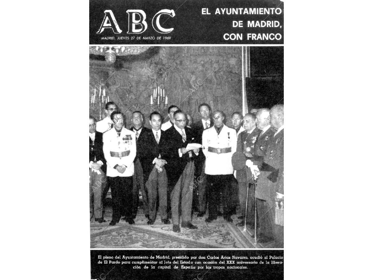 Periódico ABC MADRID 27-03-1969,portada - Archivo ABC
