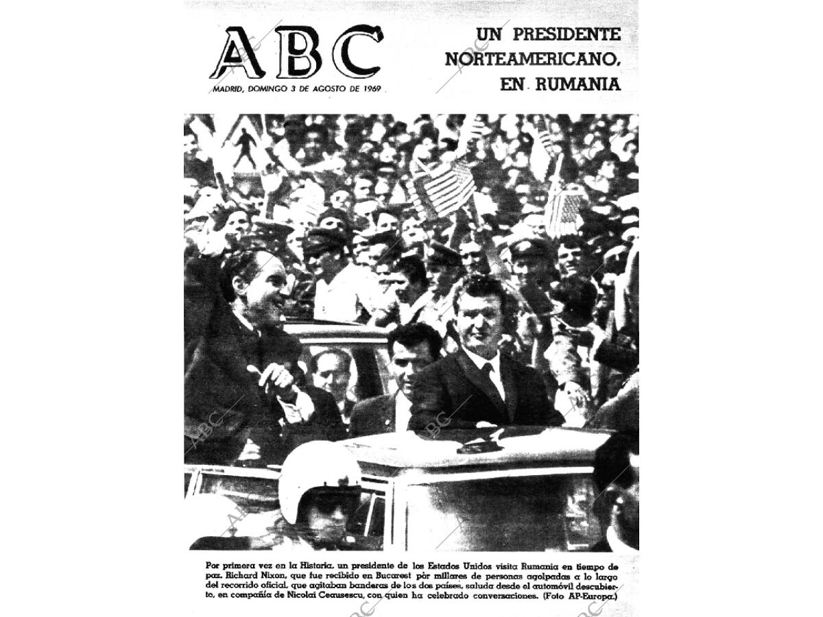 Periódico ABC MADRID 03-08-1969,portada - Archivo ABC