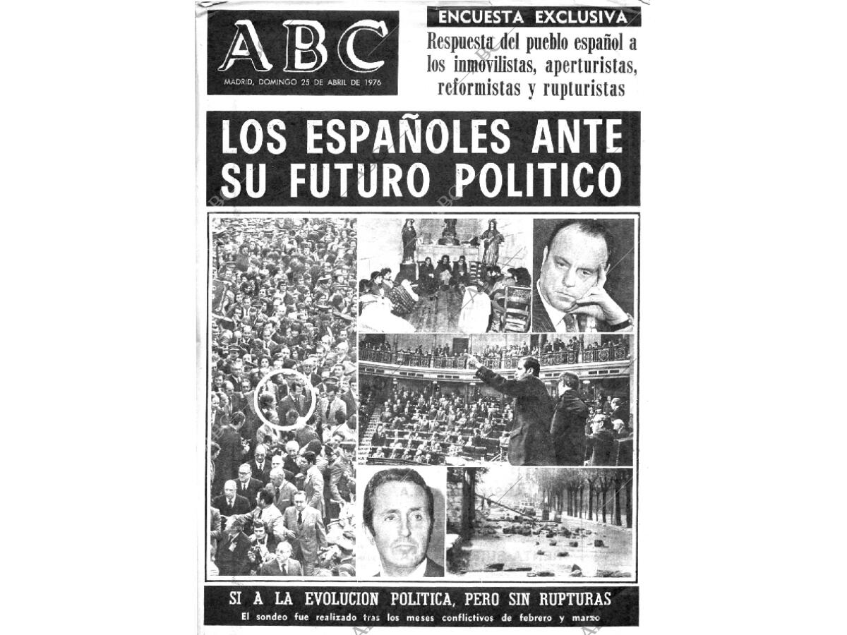 Periódico ABC MADRID 25-04-1976,portada - Archivo ABC