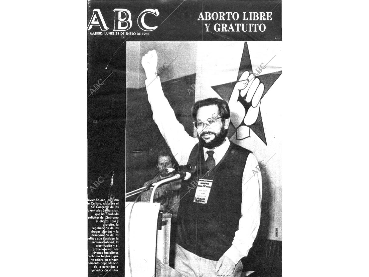 Periódico ABC MADRID 31-01-1983,portada - Archivo ABC