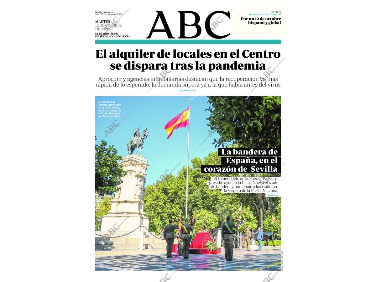 Periódico ABC SEVILLA 12-10-2021,portada - Archivo ABC