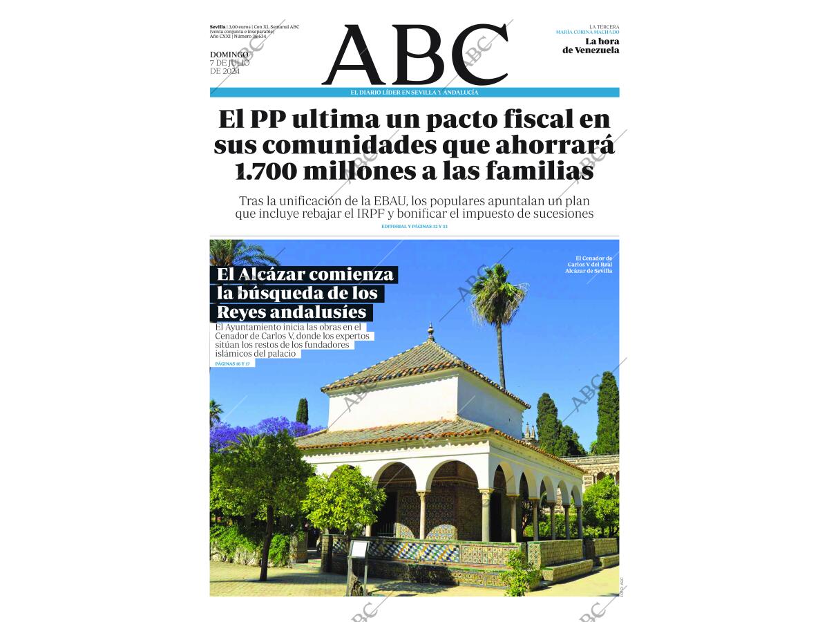 Periódico ABC SEVILLA 07-07-2024,portada - Archivo ABC